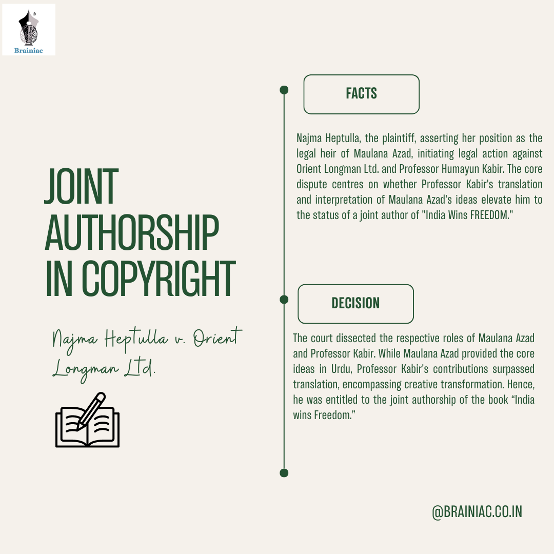 Understanding Joint Authorship in Copyright Law